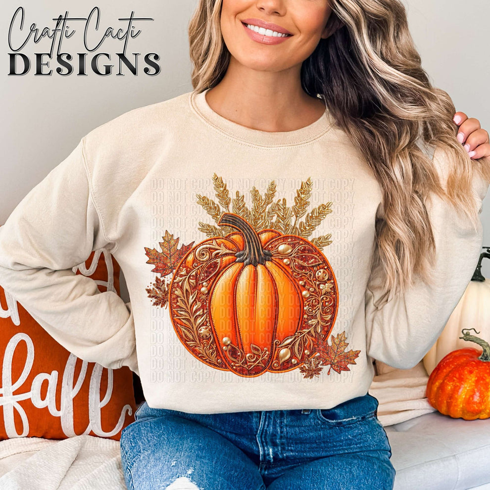 Leather Tooled Pumpkin Digital Download – Crafti Cacti Digital Designs