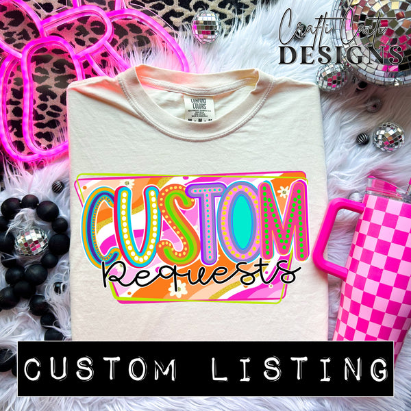 Custom Marquee Name/Team Digital Request – Crafti Cacti Digital Designs